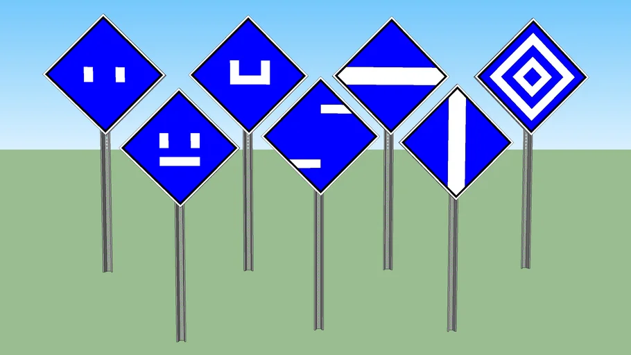 Fahrleitungssignale (El1, El2, El3, El4, El5, El6) | 3D Warehouse