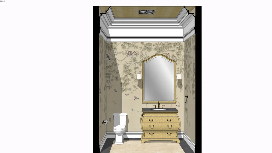 French Style Powder Room | 3D Warehouse