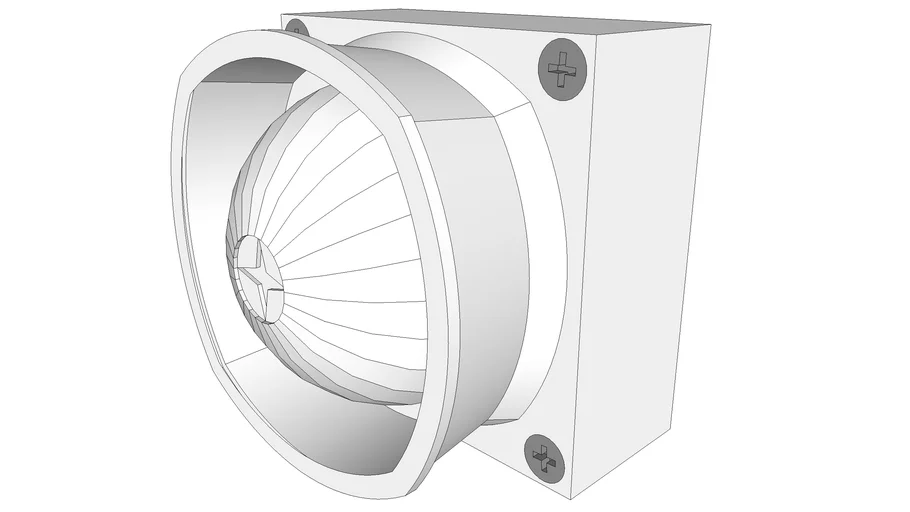 Apollo Open Area Multi Tone Outdoor Sounder White Body | 3D Warehouse
