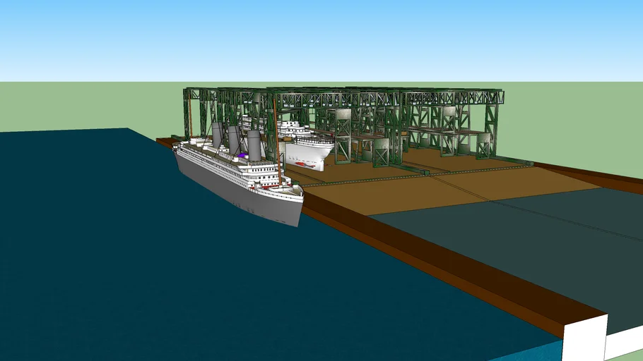 RMS Majestic And RMS Ozeanic under Construction | 3D Warehouse