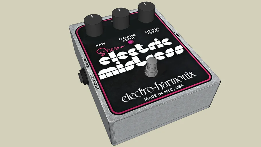 Ehx Electric Mistress Stereo Guitar Pedal 3d Warehouse