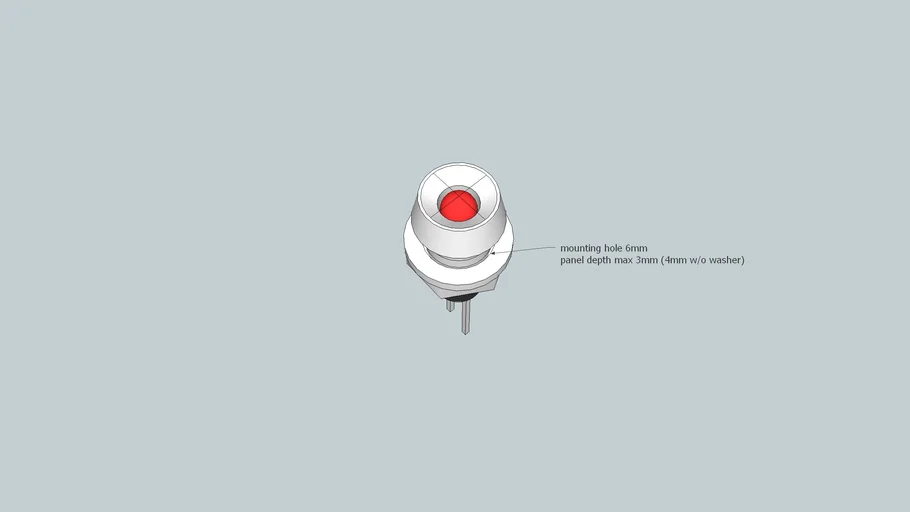 3mm LED in chrome bezel eg Jaycar SL2615 | 3D Warehouse