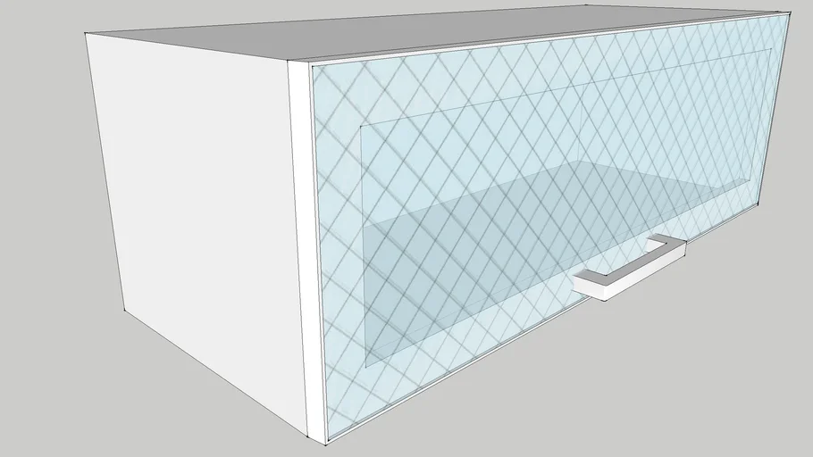 900 Wall Cabinet with One Top-lift Glass Shutter With Aluminum Frame ...