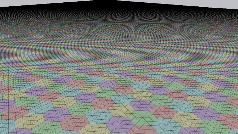 Triangle Grid colored in groups of 24 | 3D Warehouse