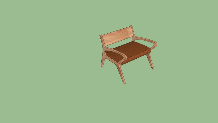 CB2 ALLEGRO WOOD AND LEATHER CHAIR | 3D Warehouse