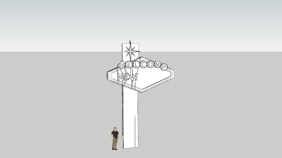 Fallout New Vegas Welcome Sign | 3D Warehouse