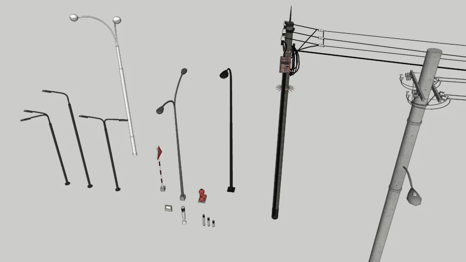 Street Light Sketchup Models Solar Street Lamp 3D Model In