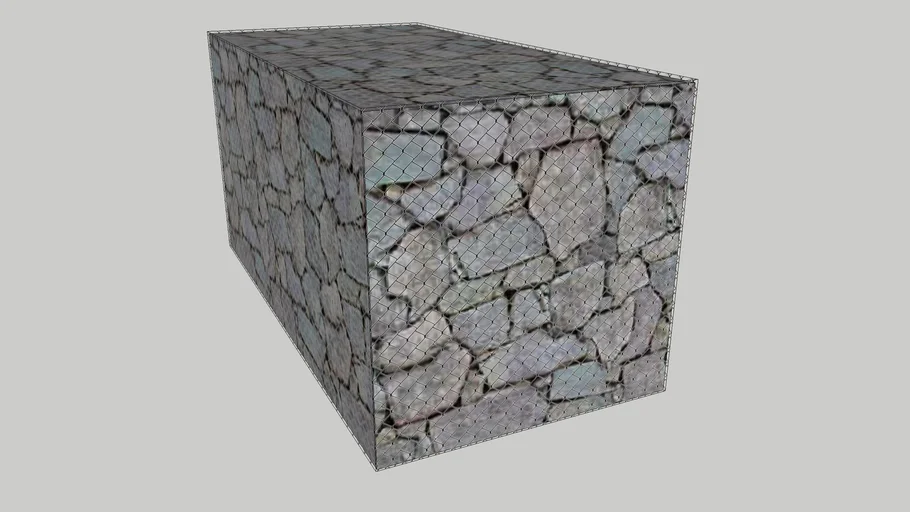 2x1x1 (LxWxH) Gabion | 3D Warehouse