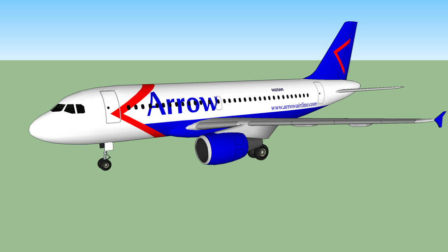 Arrow Airlines (2016 F]) Airbus A319-107 | 3D Warehouse