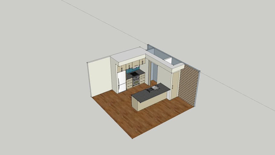 u shaped kitchen | 3D Warehouse