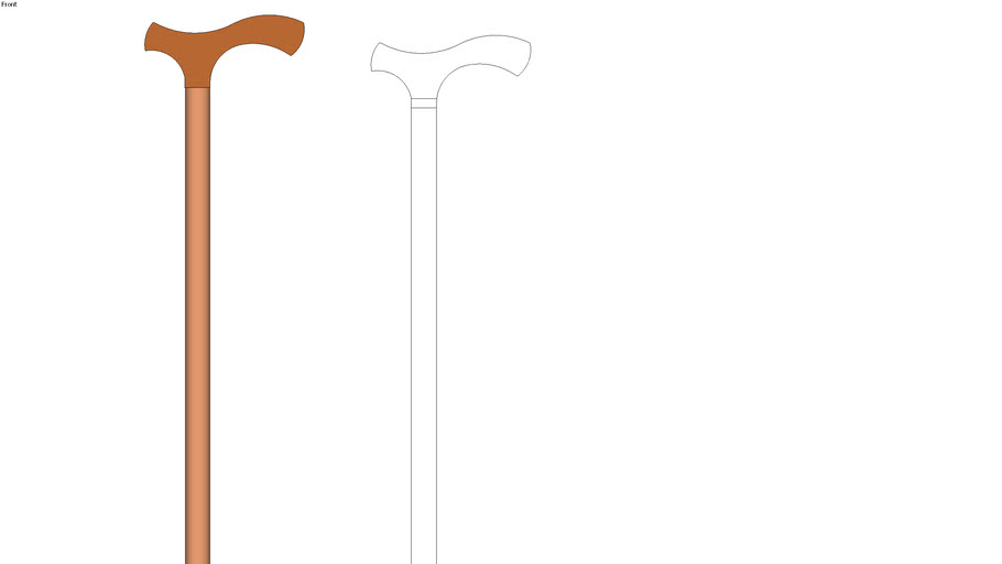 Baston en madera - Wooden cane | 3D Warehouse