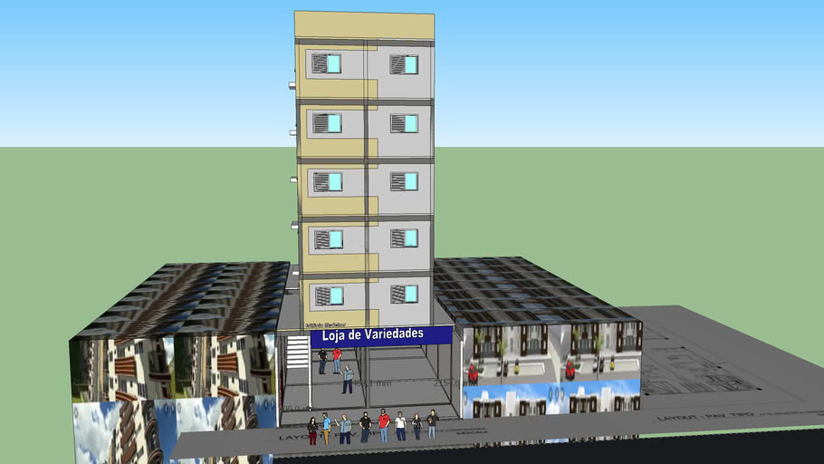 Projeto kitnet em sketchup | 3D Warehouse