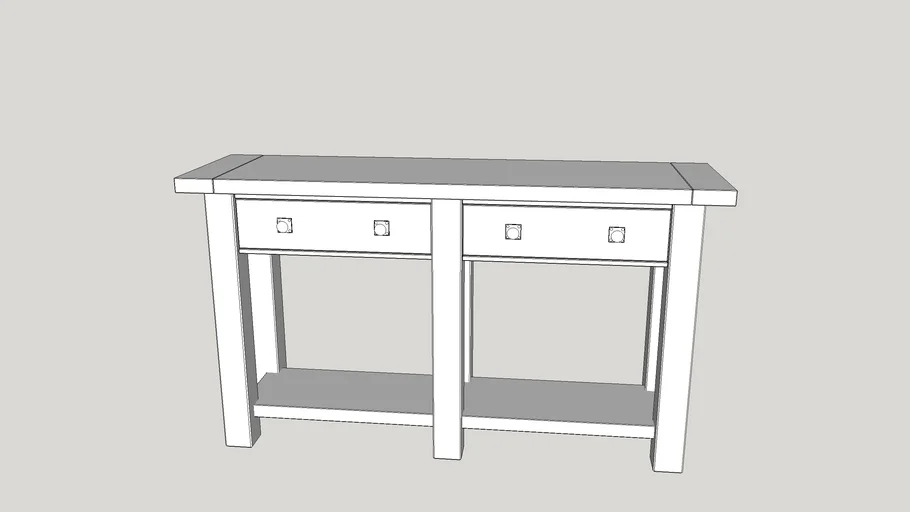 Benchwright 54' Console Table | 3D Warehouse