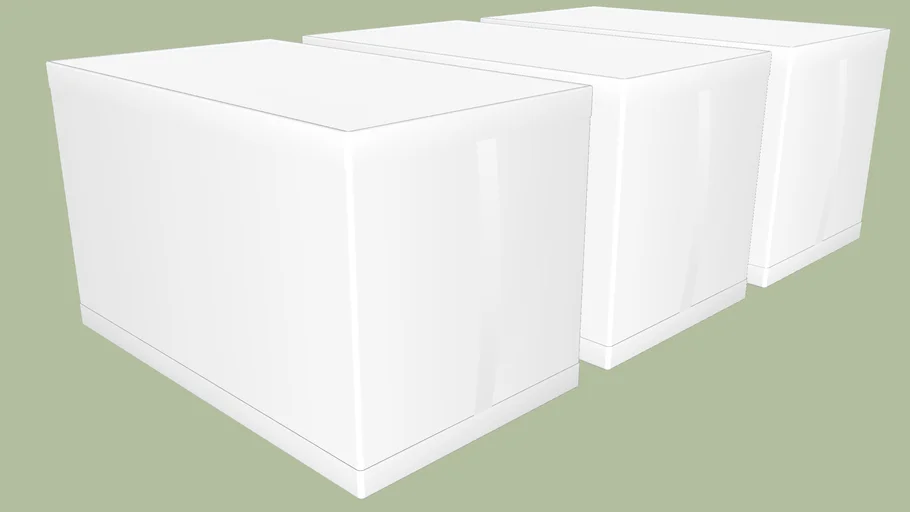 SKUBB clothes boxes 31x55x33 cm in white, set of 3 | 3D Warehouse