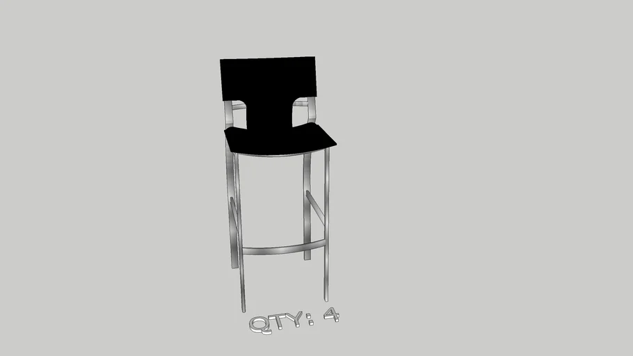 15 40 Modern Black Barstool | 3D Warehouse