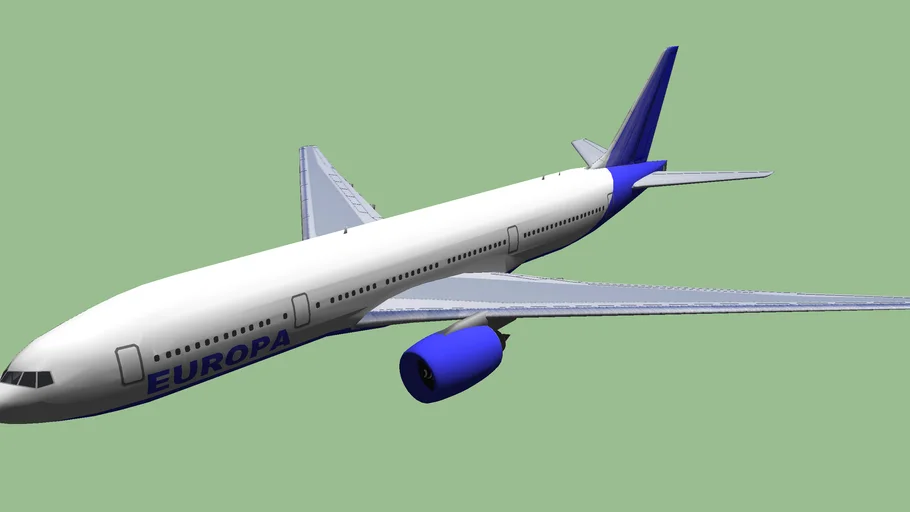 FICTIONAL] EuropaAirways Boeing 777-200 | 3D Warehouse