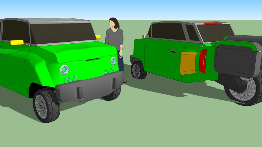 three wheel car | 3D Warehouse