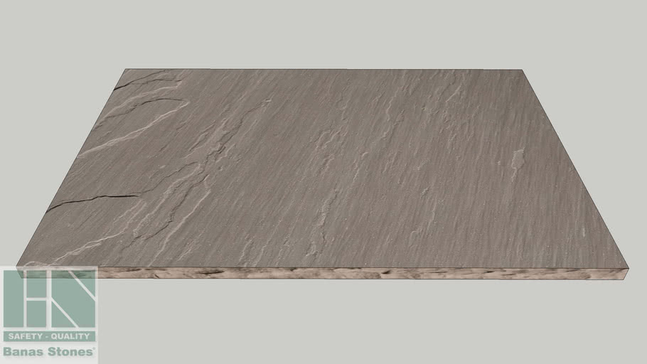 Banas Stones Natural Jumbo Slabs - 48' x 72' - Banas Slate Grey | 3D ...