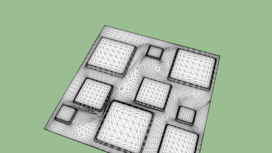 Panneau Mural 3D Squares - WALLART | 3D Warehouse