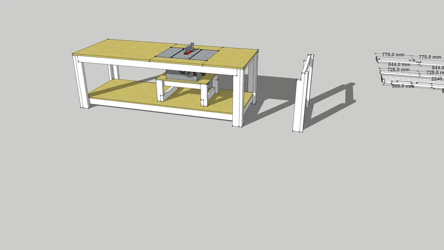 table saw table | 3D Warehouse