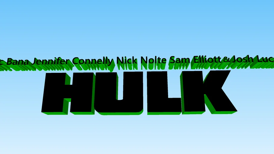 THE HULK 2003 logo | 3D Warehouse