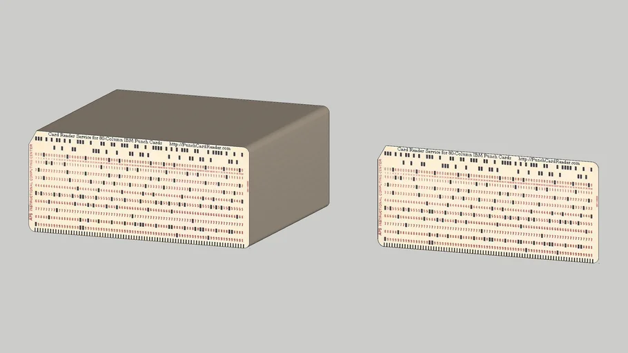 IBM 80-COLUMN PUNCHCARD (1928 to Mid-1980s) | 3D Warehouse
