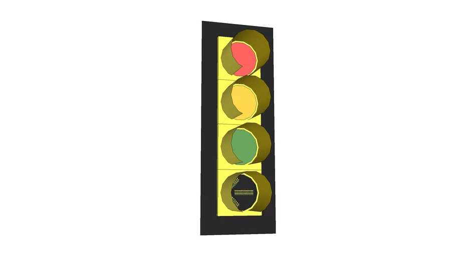 Traffic Signal Advance Green, LED Arrow, 12 Inches | 3D Warehouse