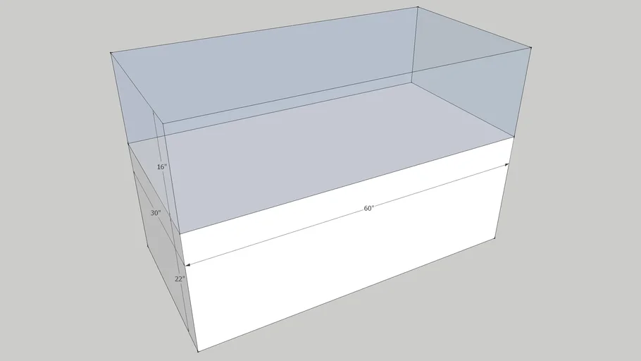 Display case rectangle A short | 3D Warehouse