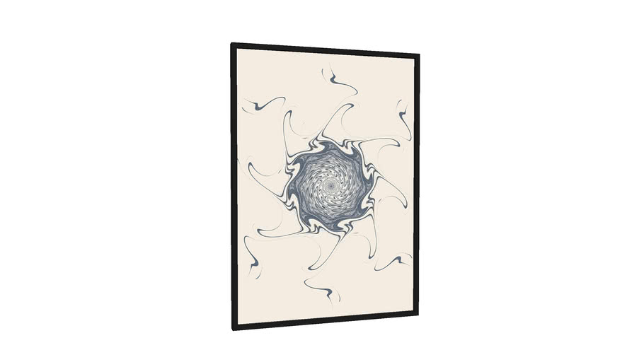 Quadro Dark Blue Distortion Mandala Series 9 | 3D Warehouse