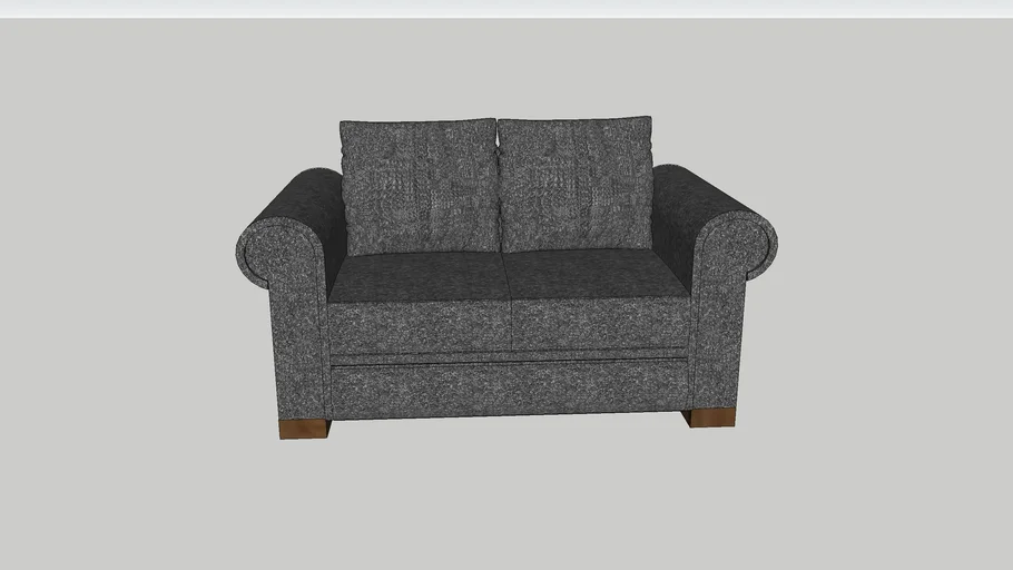 Loveseat with rounded arms | 3D Warehouse
