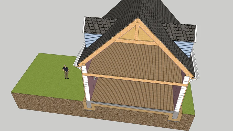 Structure of a house in detail | 3D Warehouse
