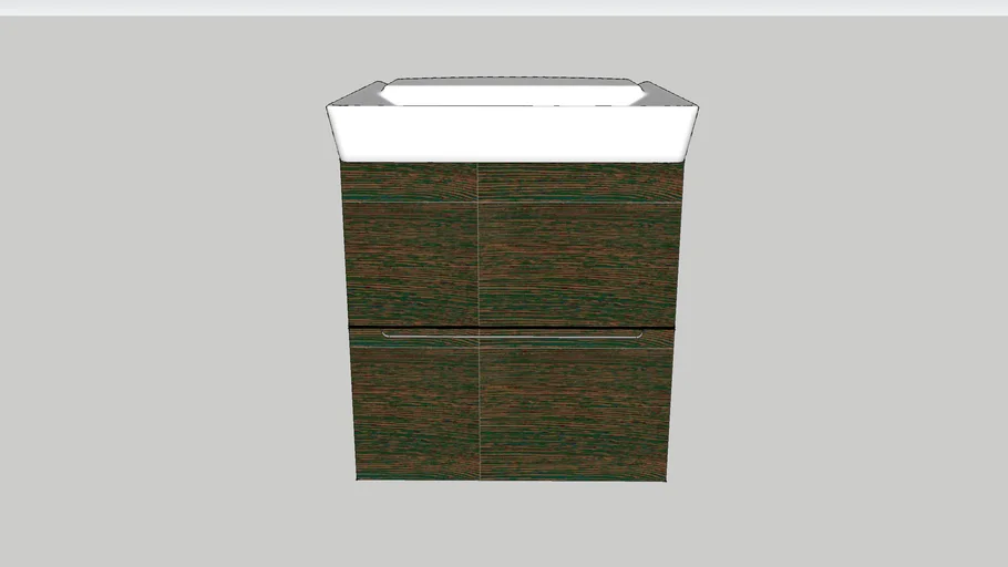 Bauhaus Glide II Bathroom Sink with 2 drawer storage | 3D Warehouse