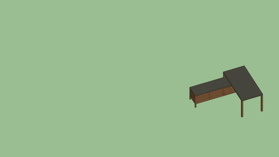 L-shape Desk | 3D Warehouse
