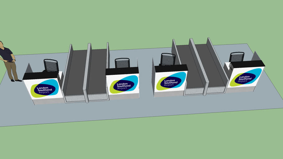 Airport Check In Desk | 3D Warehouse
