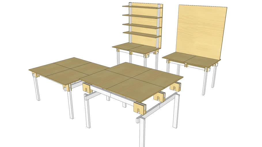 Super Simple Modular Maker Space Furniture | 3D Warehouse