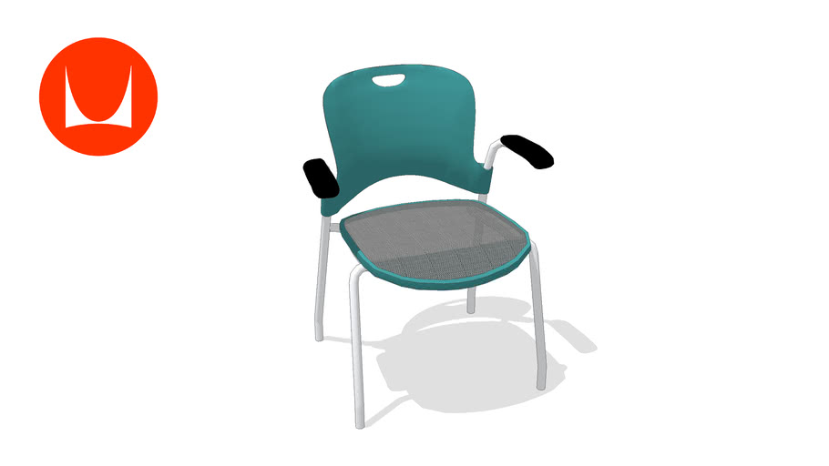 Caper Stacking Chair - FLEXNET Seat | 3D Warehouse