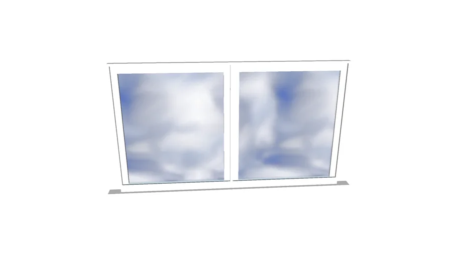 Twin pane PVC white window | 3D Warehouse