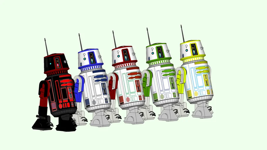 R5 Astromech Droid (Uprated series, the R5 Alphas) | 3D Warehouse