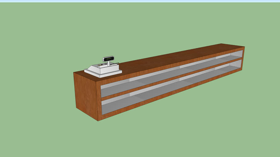 Checkout counter with register and display case | 3D Warehouse