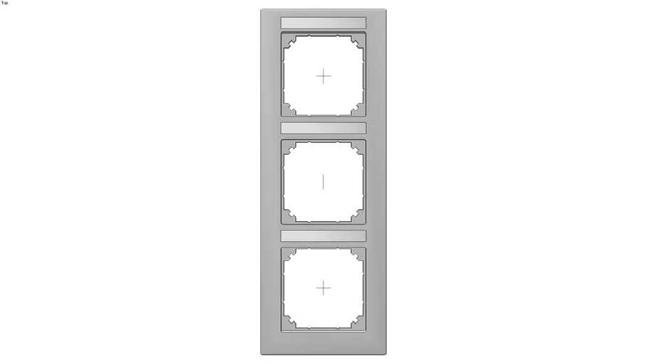 M-Plan frame, 3-gang for labelling, vertical installation, aluminium ...