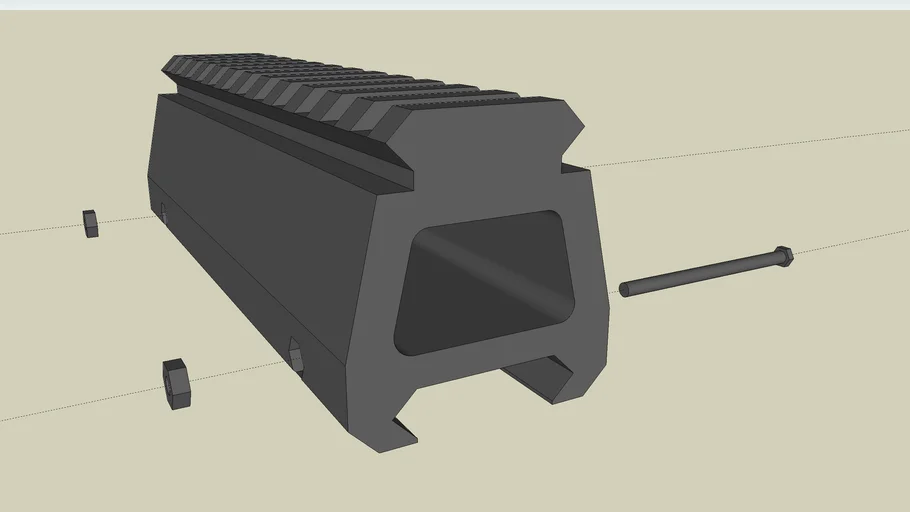 AR15 optics riser | 3D Warehouse