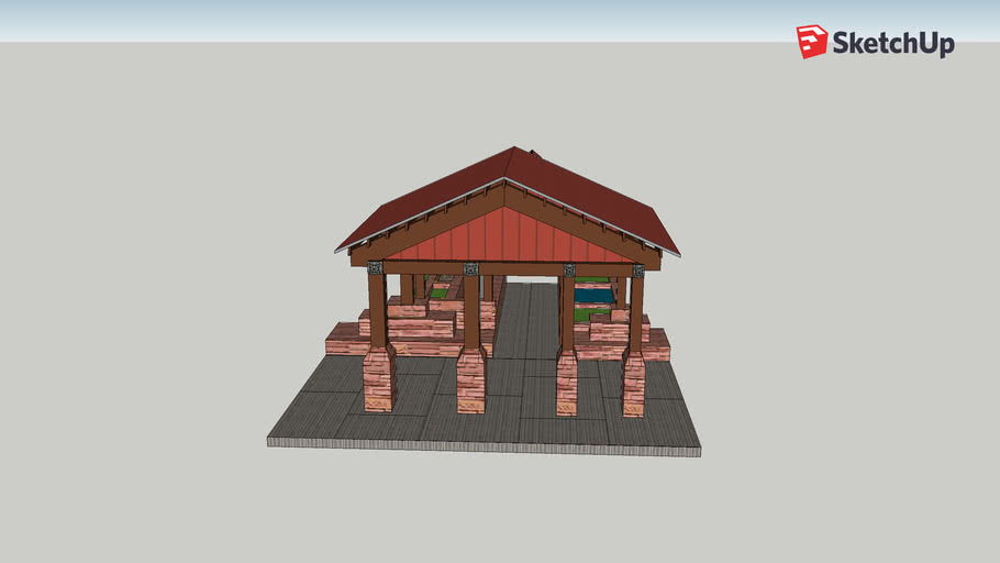 Coverd Walkway Garden Entrance | 3D Warehouse