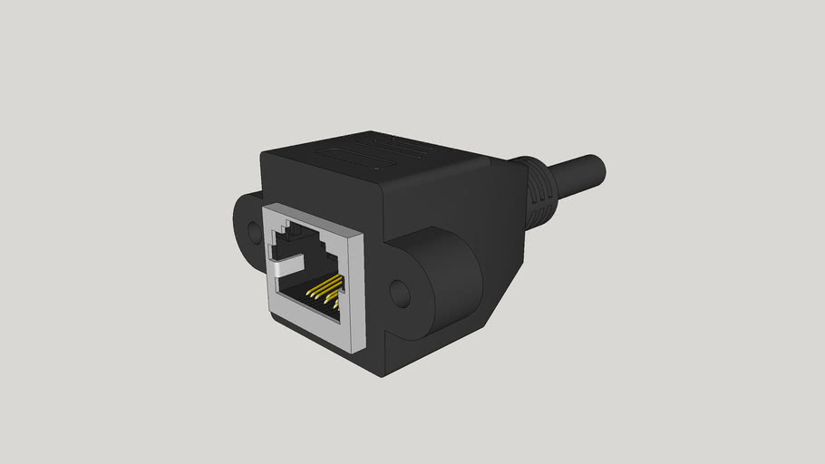 Panel mount RJ45 | 3D Warehouse