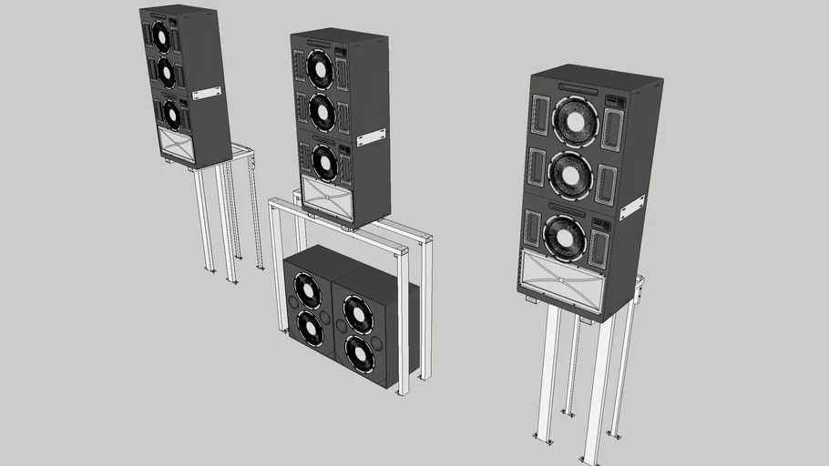 MEYER SOUND FABRICATED STANDS BROADCAST SPEAKER | 3D Warehouse
