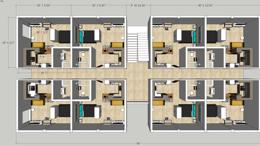 Studio Apartments | 3D Warehouse