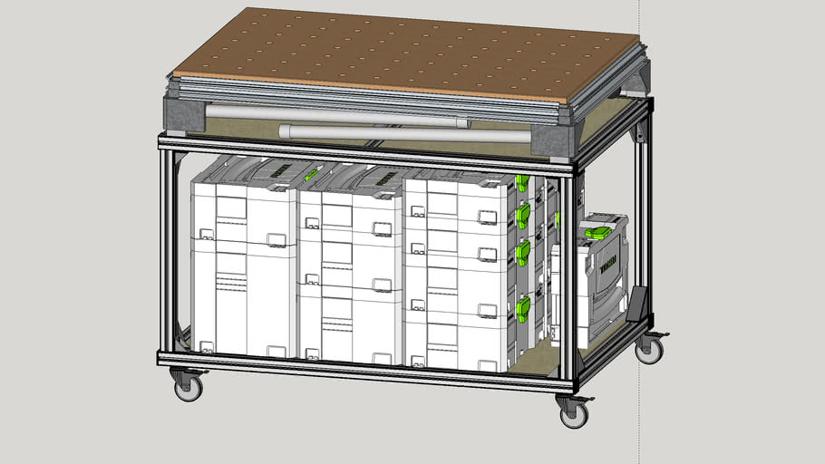 Festool MFT3 Trolley in Aluminium profile extrusion | 3D Warehouse