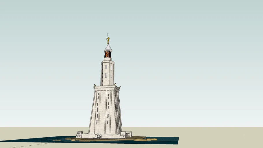 Le phare d'alexandrie ile de Pharos egypte qaitbay Al Iskandereyah | 3D Warehouse
