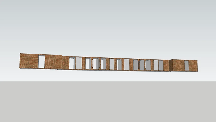 Union Station Model Railroad Wall Detail - Upper Facade Unscaled | 3D ...