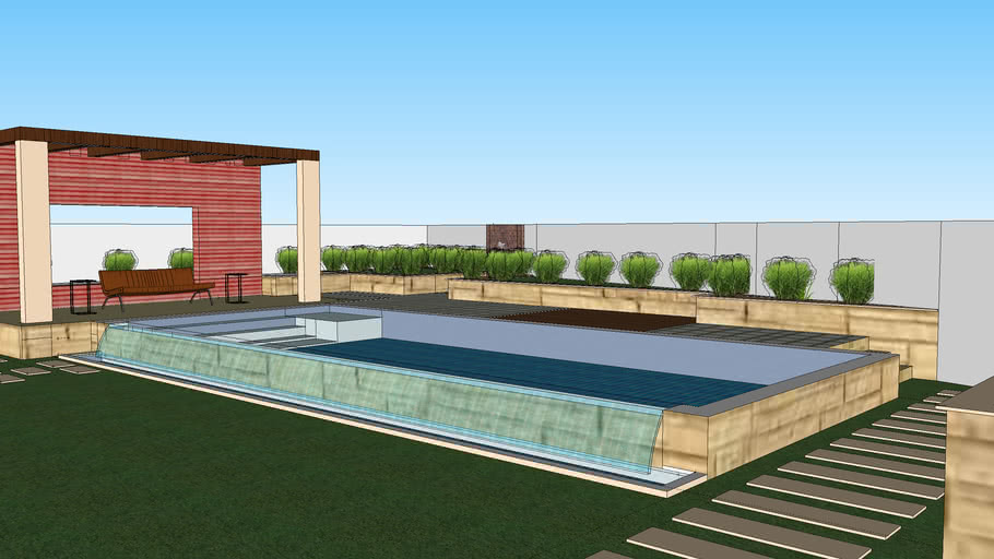 Swimming Pool & Seating | 3D Warehouse