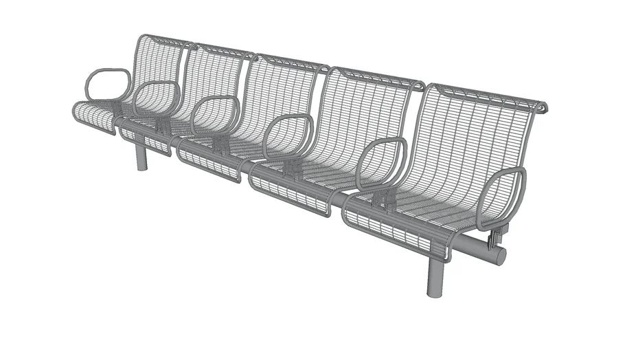 Plexus 5 Seat Bench | 3D Warehouse
